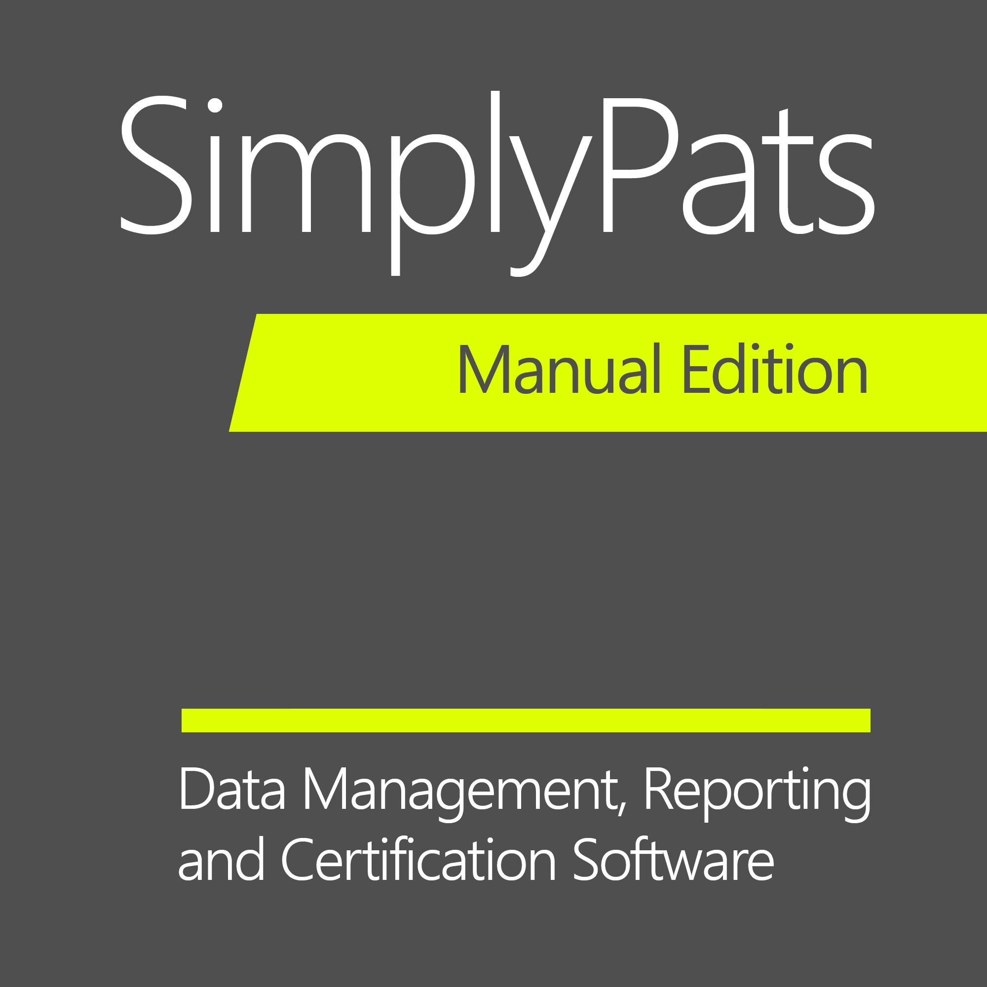 SimplyPats Manual Edition — PAT Test Kit